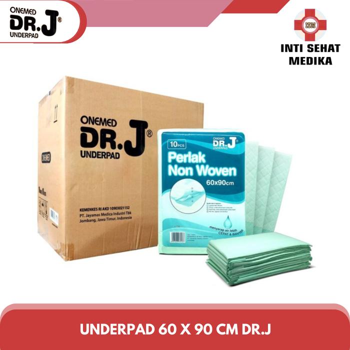 Jual Underpad Dr J Onemed / Alas Popok Perlak Non Woven 60x90 / Upad ...