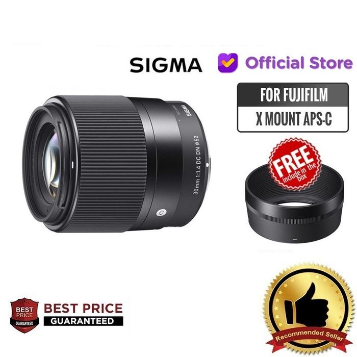 Promo Sigma 30mm f1.4 for FUJI F Mount DC DN Contemporary Lens GARANSI ...