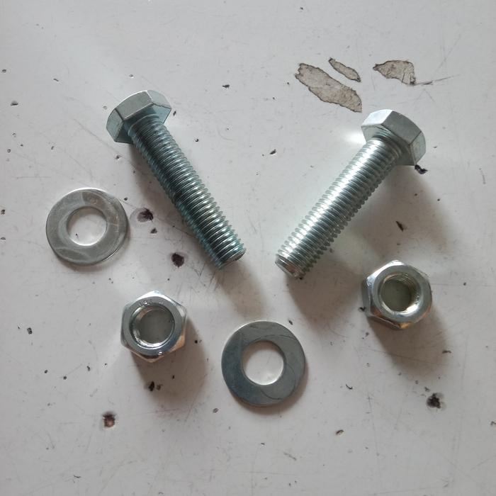 Jual baut+mur+ 2 ring plat putih m14x50 full drat, kunci 22 - Kab ...