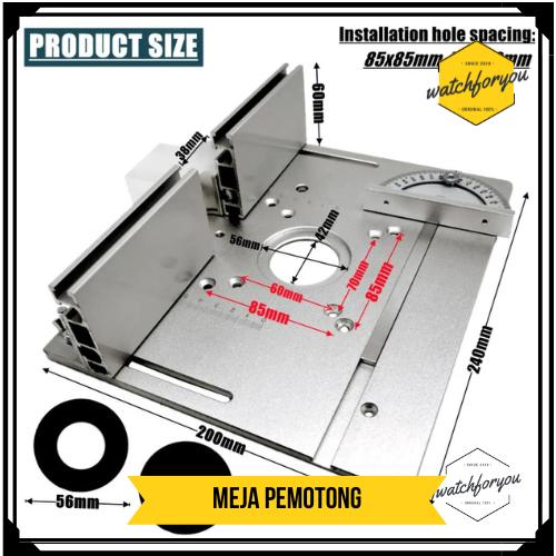 Promo Meja Pemotong Kayu Router Table Woodworking Aluminium DIY - Kota ...