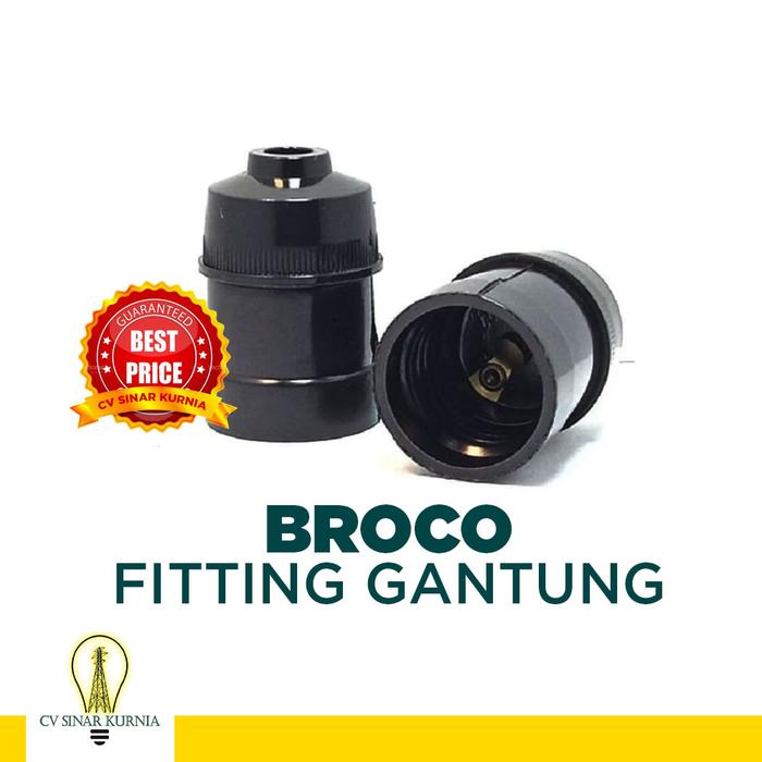 Jual Fitting Lampu Gantung Merk BROCO Hitam | FITTING GANTUNG BROCO ...