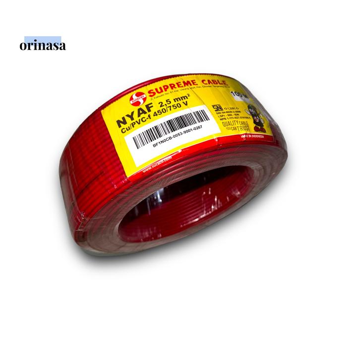 Jual Kabel Listrik NYAF 2,5mm 2.5mm Supreme Eceran Meteran - Merah ...