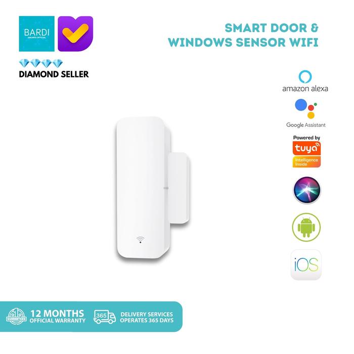 Promo BARDI Door Window Sensor Wireless Smart Alarm Kit Sensor Pintu ...
