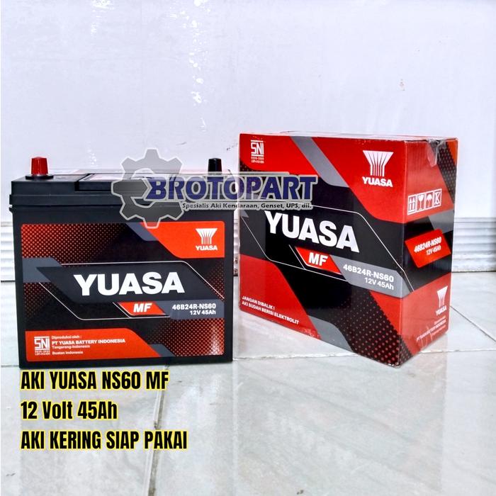 Jual Aki Accu Mobil Yuasa NS60 46B24R MF 12V 45Ah Aki Kering Original Yuasa - Jakarta Timur ...