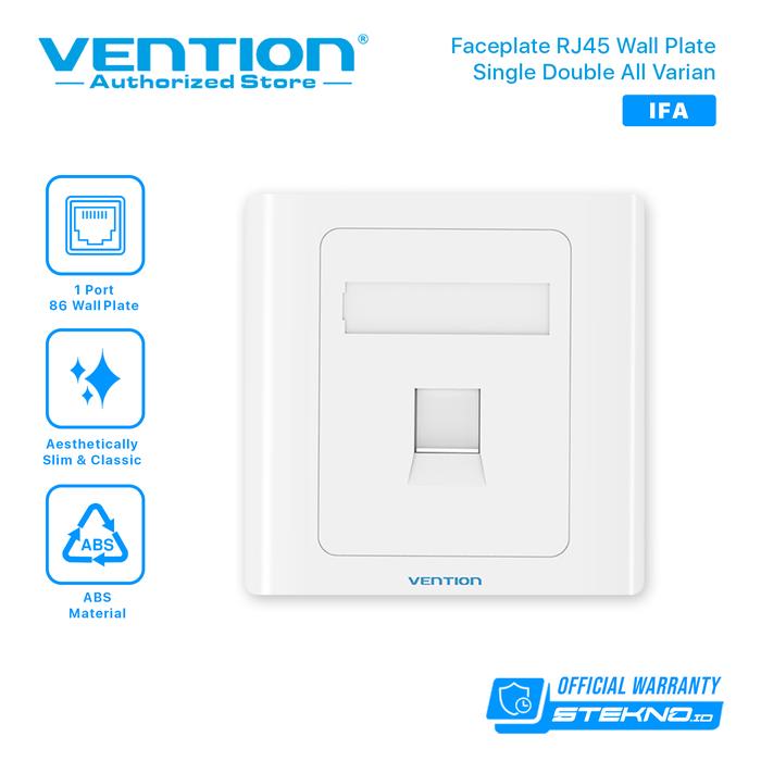 Promo Vention Faceplate RJ45 Wall Plate Single Double All Varian - IFA - Jakarta Barat - Vention ...