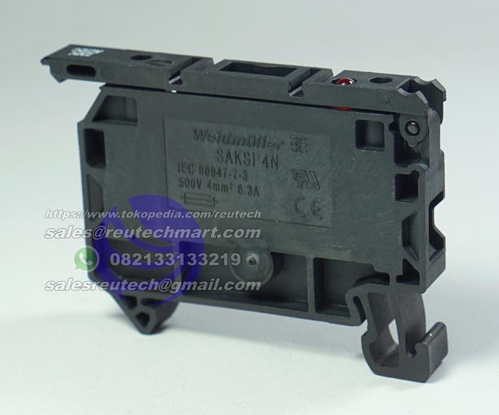 Jual Weidmuller SAKSI 4 LD 1D 230V AC/DC BK 1531280000 Terminal Fuse ...