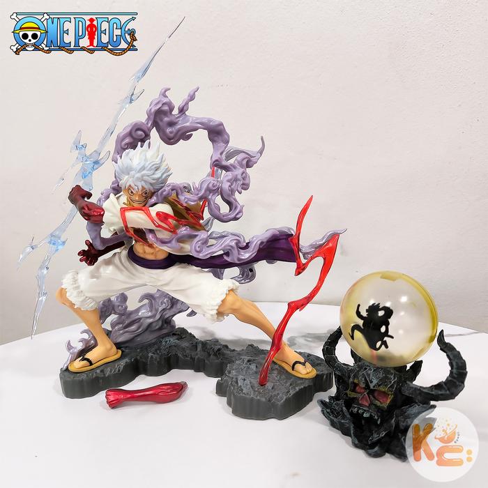Promo Action Figure LED Luffy Gear 5 Wink One Piece Sun God Nika Wano ...