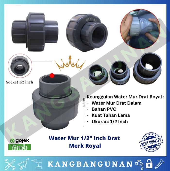 Jual Water Mur 1/2" inch Drat (Royal) - Abu-abu tools - Jakarta Pusat ...
