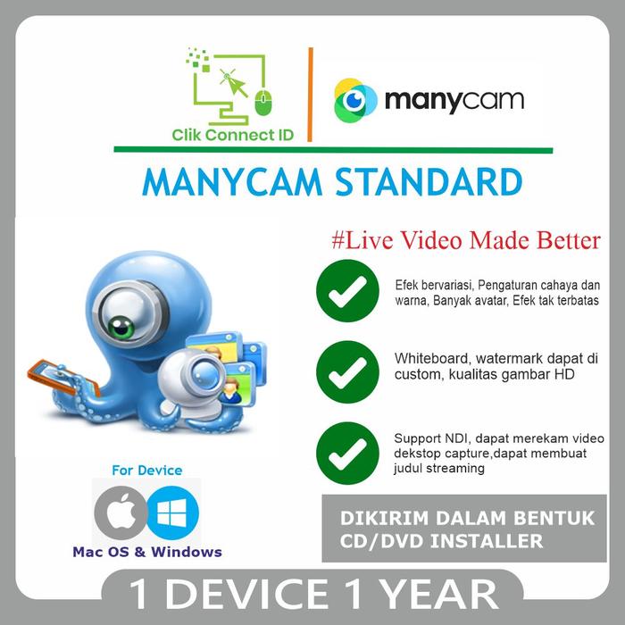 Jual Manycam Standart version 1 Device 1 Year - Kab. Gresik - Clik ...