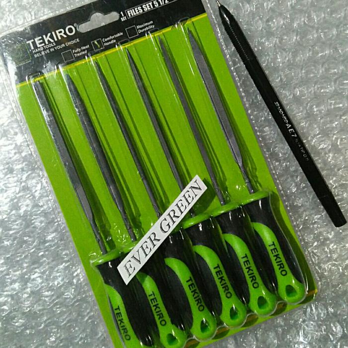 Jual Kikir Emas/Kikir Besi (1set 6pcs) TEKIRO - kikir mas kecil (5½") 6 ...