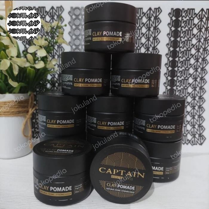 Jual CAPTAIN MEN'S CARE POMADE CLAY HAIR - TRAVEL SIZE 30 GRAM FREE ...