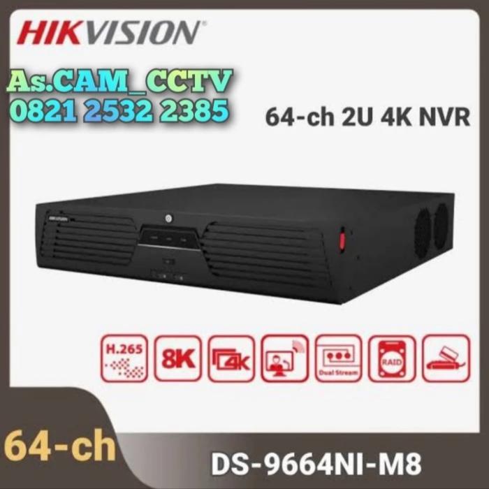 Jual DS-9664NI-M8 NVR HikVision 64 Channel 8 Slot HDD Garansi Resmi 2 ...