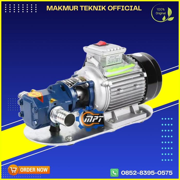 Jual Pompa Cairan Kental Gear Pump WCB 100 Pompa Minyak Oli 1.5HP 220V ...