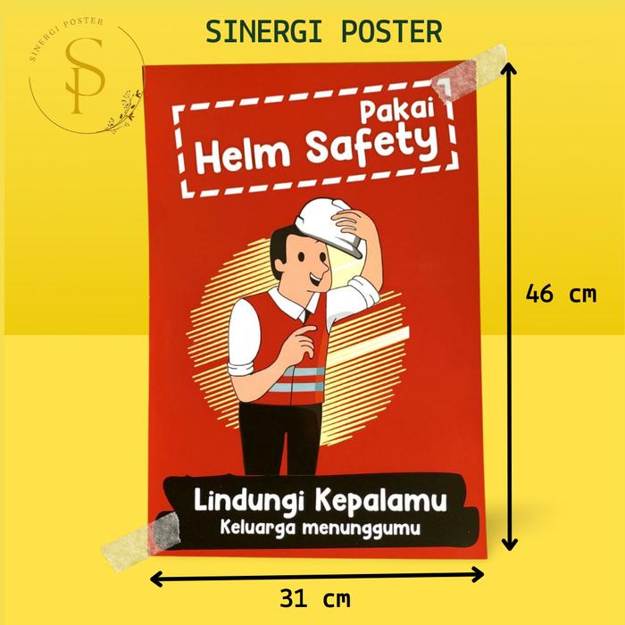 Jual Poster Pakai Helm Safety | Keselamatan Keamanan Kerja Poster K3 ...