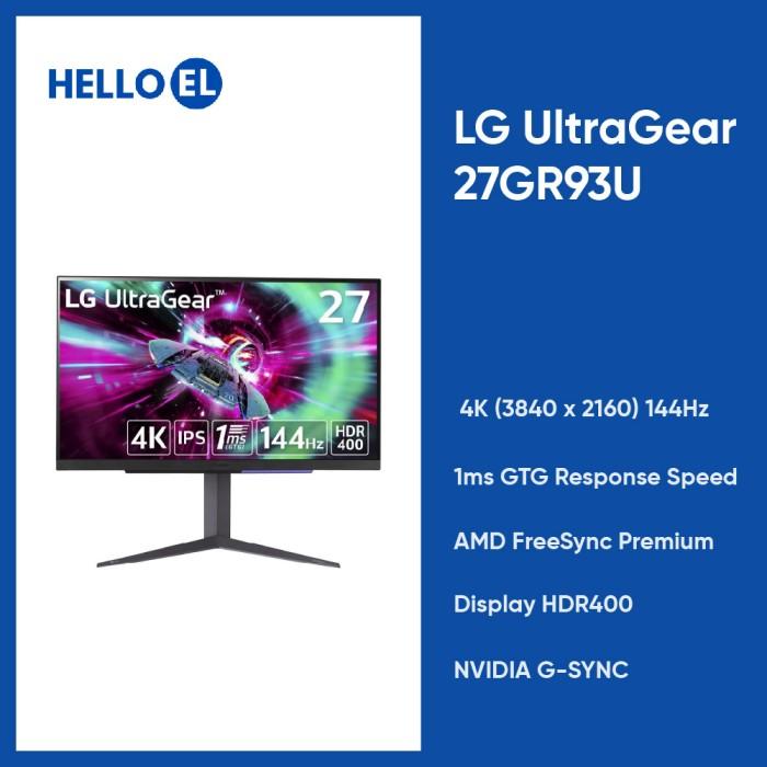 Jual LG UltraGear 27GR93U 4K UHD 144 Hz 1ms G Sync FreeSync Gaming ...