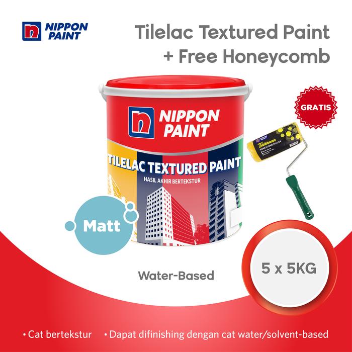 Jual TILELAC TEXTURED PAINT-5KG- CAT INTERMEDIATE TEKSTUR NIPPON PAINT ...