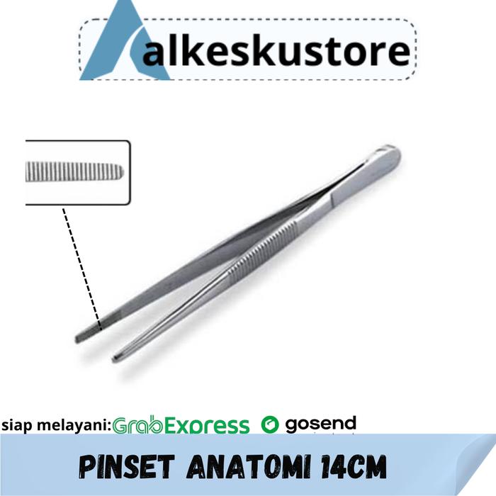 Jual Pinset anatomis / pinset anatomis 14cm / pinset anatomi 14cm ...