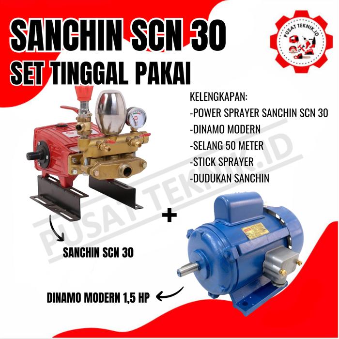 Jual Power Sprayer Sanchin SCN 30+Electric Motor 1.5HP Komplit Siap Pakai - Kota Yogyakarta ...