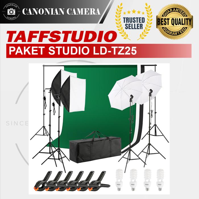 Jual TaffSTUDIO Portrait Foto Studio Day Lighting Kit with Backdrop LD ...