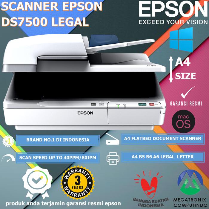 Jual Epson WorkForce DS-7500 - DS7500 Duplex ADF Flatbed Document ...