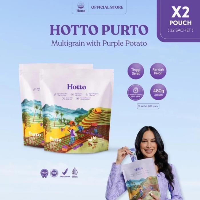 Jual Hotto Purto Multigrain with Purple Potato 2 Pouch (32 Sachets ...