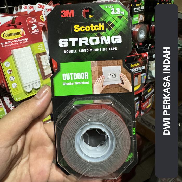 Jual Double Tape 3M Scotch Outdoor 411-S19 Perekat Super Kuat 3.3kg - Kota Tangerang - Dwi ...