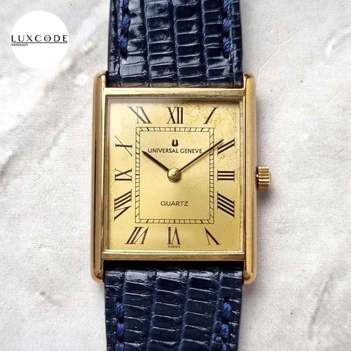 Jual ORIGINAL UNIVERSAL GENEVE TANK 543139 QUARTZ 1-43 roman gold 1960s ...