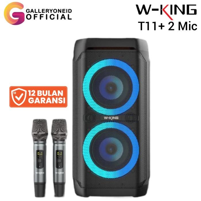 Promo WKing T11+ Speaker Bluetooth Karaoke 2 Mic Wireless Waterproof ...