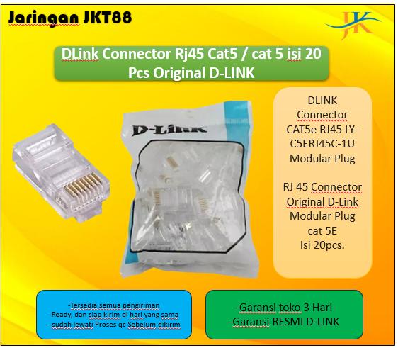 Jual DLink Connector Rj45 Cat5 / cat 5 isi 20 Pcs Original D-LINK ...
