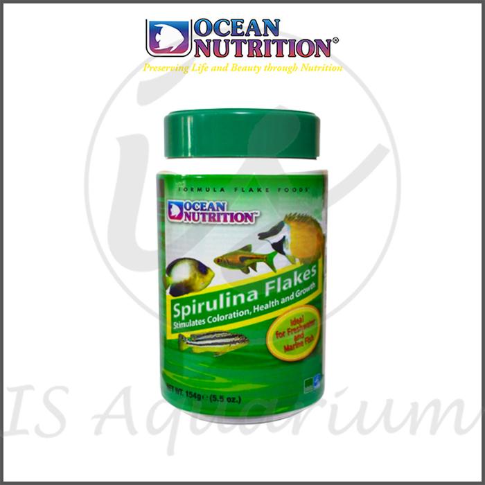 Jual Ocean Nutrition Spirulina Flakes 154gr ON Makanan Ikan Flake ...