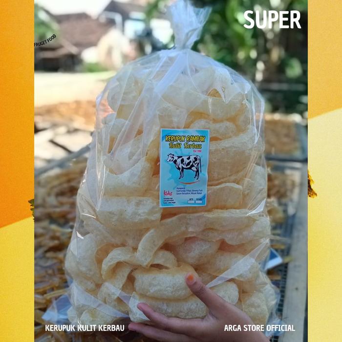 Jual KERUPUK RAMBAK KERBAU KRUPUK KULIT GURIH (500Gr) SUPER CAP SAPI ...