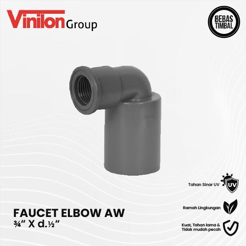 Promo Faucet Elbow PVC AW 3/4 x 1/2 Inch Vinilon - Jakarta Utara ...