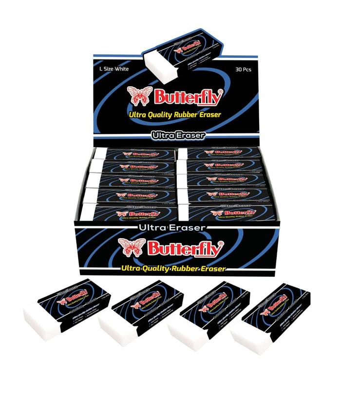 Jual Butterfly Ultra Eraser L Size (Black & White) / Penghapus ...
