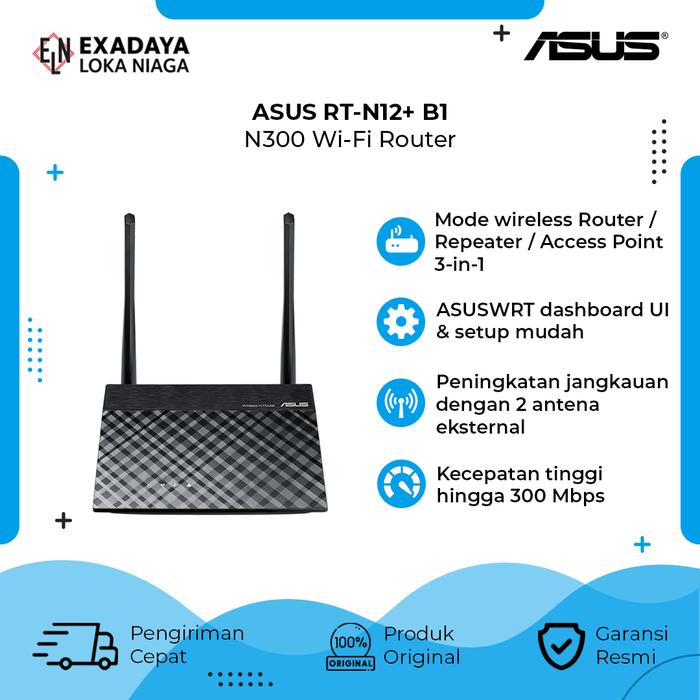 Jual ASUS RT-N12+ B1 N300 Wireless WiFi Router - Jakarta Pusat ...