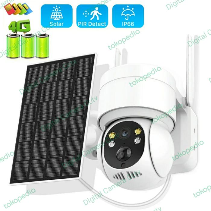 Jual CCTV IP PTZ OUTDOOR SIM CARD PANEL APLIKASI ICSEE BERTENAGA SURYA ...