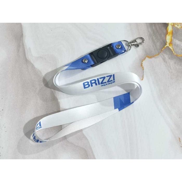 Jual Lanyard Custom 2 Sisi 2 CM Logo BRIZZI/Cetak Tali Lanyard ID Card ...