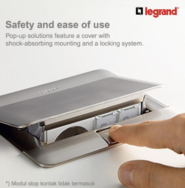 Jual US Legrand Frame Stop Kontak Lantai 3Modul - Alumunium - Jakarta ...