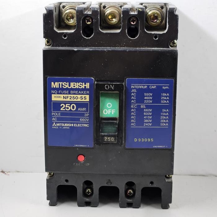 Jual Mitsubishi NF250-SS 250A 3P MCCB Circuit Breaker JAPAN 660V NF250 ...