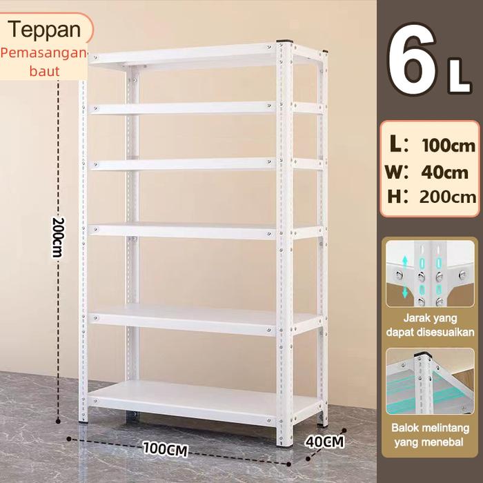 Jual Rak Multifungsi /6 Susun Rak Gudang Serbaguna / Rak Penyimpanan ...