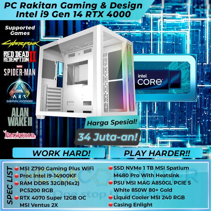 Jual PC Rakitan Gaming Intel i9 Gen 14 RTX 4070 Super 12G OC - Kota Surabaya - hexacomputer ...
