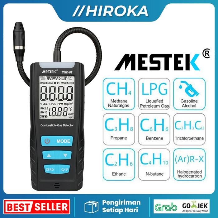 Jual Gas Detector Methane Propane Butane Mestek CH4 CO LEL Meter ...