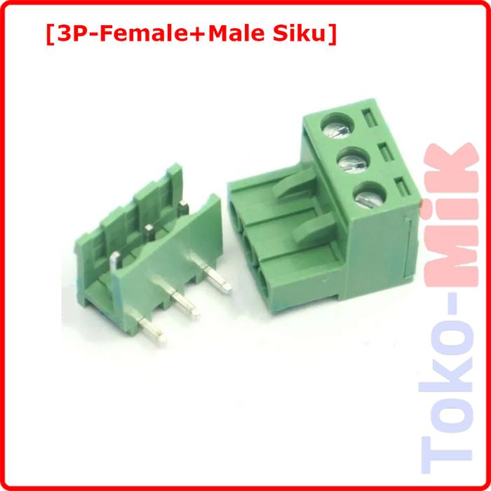 Jual Konektor Terminal Block Baut Skrup PCB KF2EDG Pitch 5.08mm 300V ...