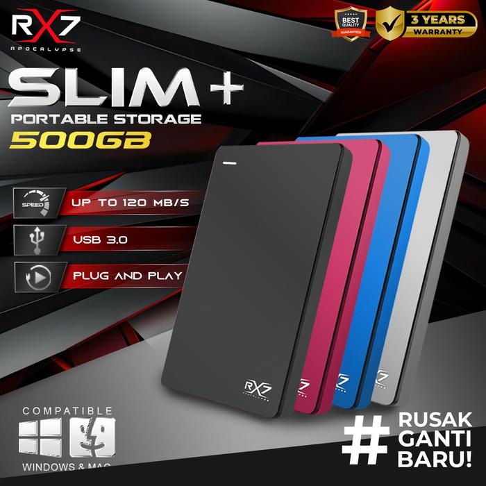 Jual HDD EXTERNAL BACKUP SLIM+ RX7 500GB / HDD EXTERNAL EXPANSION SLIM+ ...
