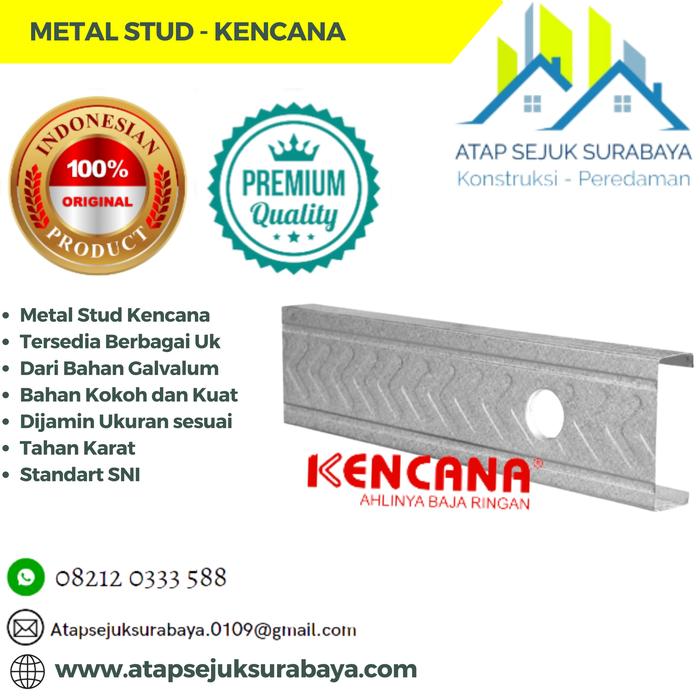 Jual Metal Stud Rangka Partisi Gypsum U Runner Merk Kencana - 0,40 ...