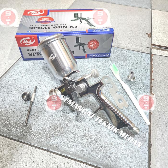 Jual K3 AIR SPRAY GUN SEMPROTAN ANGIN CAT TABUNG ATAS 200cc K3 K 3 HL H ...