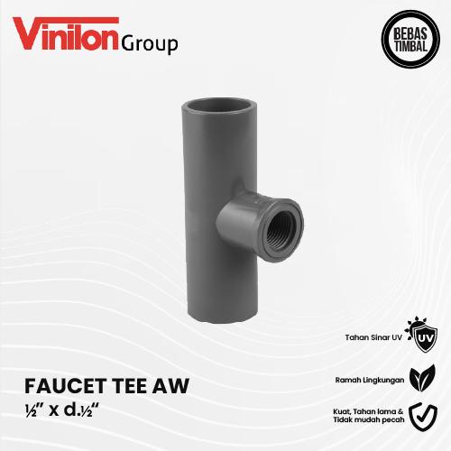 Promo Faucet Tee PVC AW 1/2 x 1/2 Inch Vinilon - Jakarta Utara ...