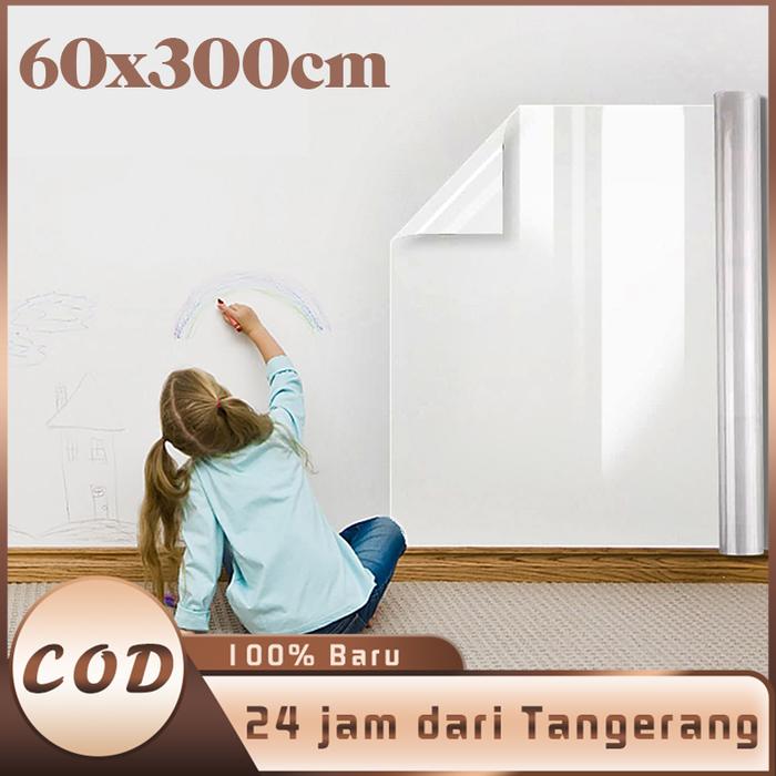 Jual 1 Roll 60cmx3m Stiker Dinding Papan Tulis Whiteboard Papan - Kota ...
