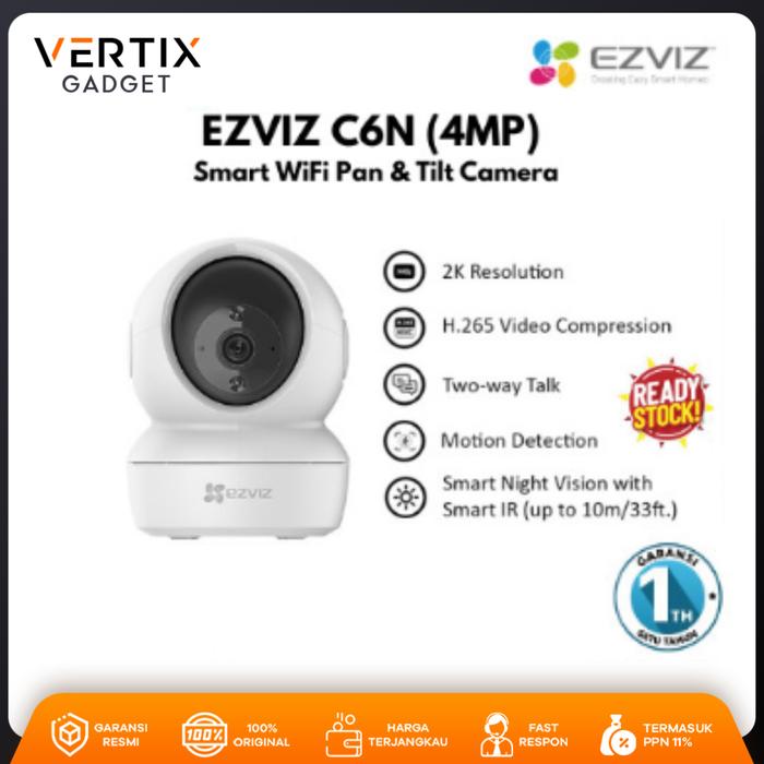 Jual Ezviz C6N 4MP Smart Wifi Pan Tilt IP Camera CCTV Indoor 1440p ...