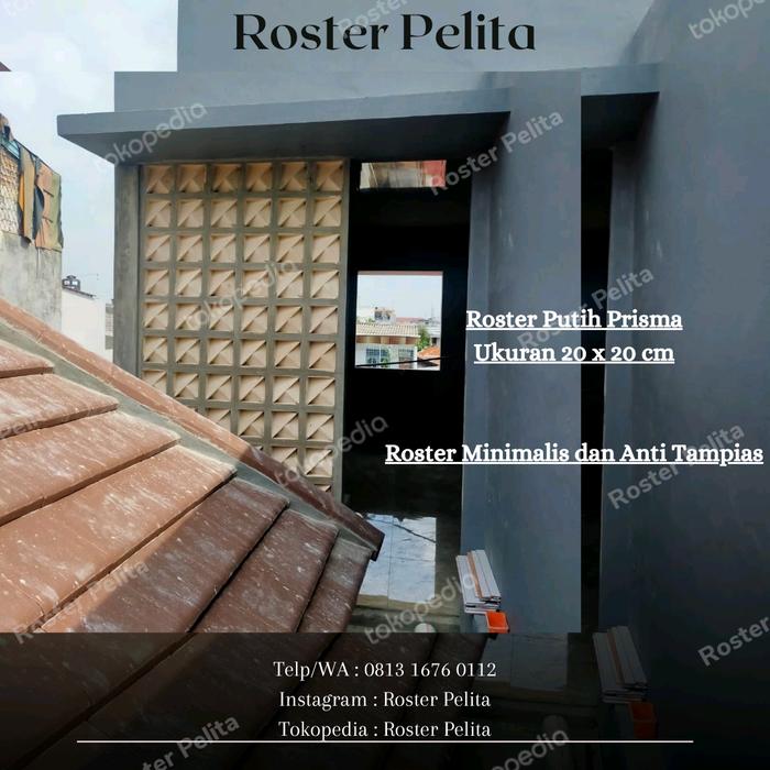 Jual Roster Putih Prisma/ukuran 20 x 20 cm/Anti Tampias/lubang angin ...