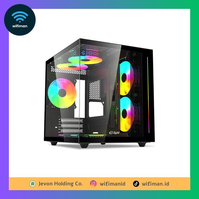 Jual Enlight Z8 Casing Komputer PC Case mATX Hitam Putih Black White ...